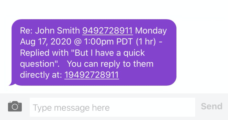 What a Customer Response Looks Like - SMS / Text Reminders for Google ...