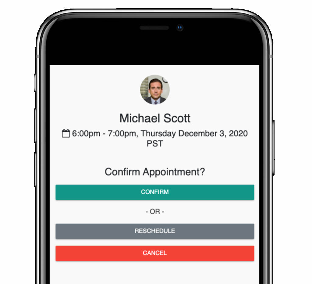 SMS / Text Reminder Confirmation Pages - End to End Meeting Management ...