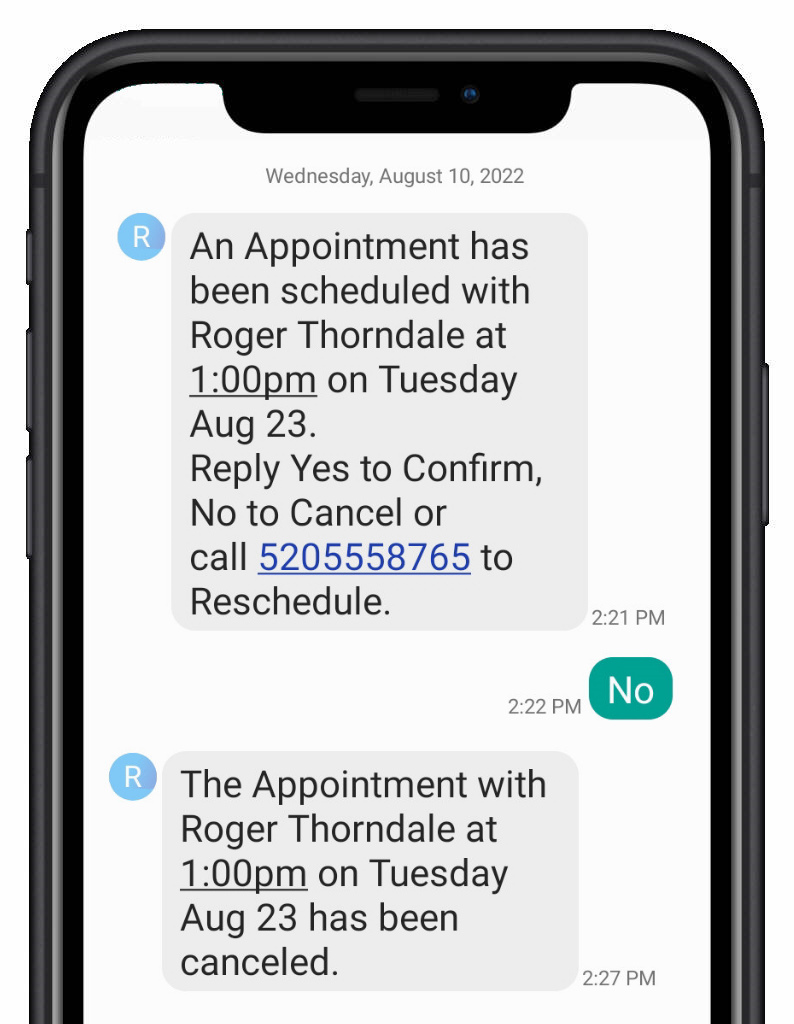 Reschedule and Cancellation Notifications | GReminders