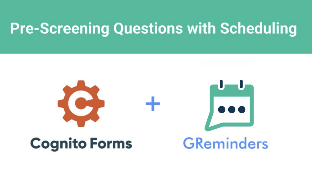 Pre-Screening Questions with Online Scheduling | GReminders