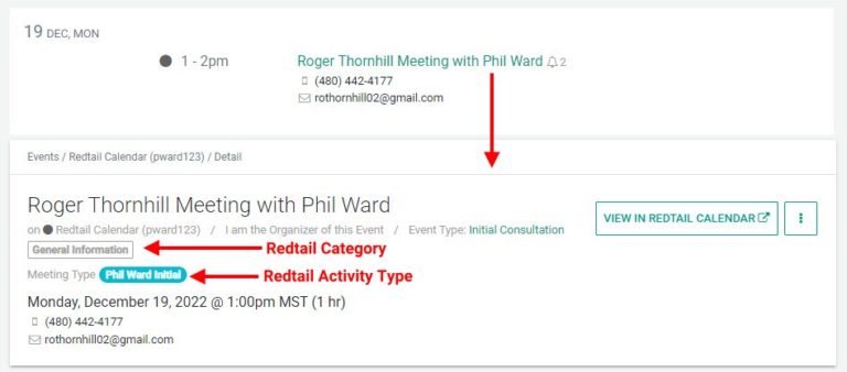 Using Redtail Activity Types with GReminders Automated Scheduling