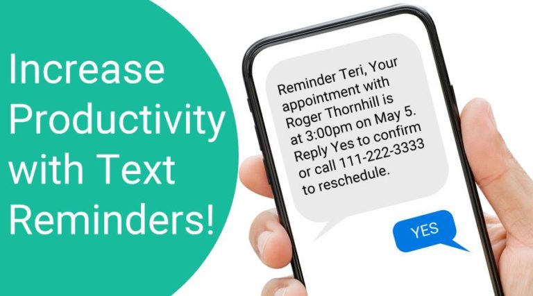 Text Reminders Increase Productivity | GReminders
