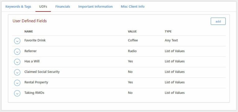 Map to User Defined Fields in Redtail (UDFs) | GReminders