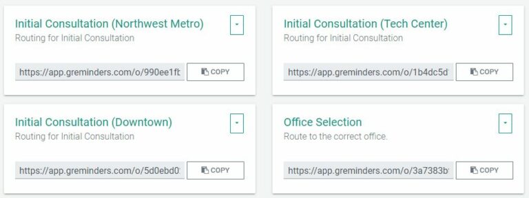 Routing Forms for Automated Online Scheduling | GReminders