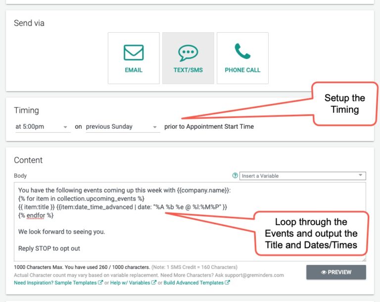 Grouping Events Together for Reminders - End to End Meeting Management ...