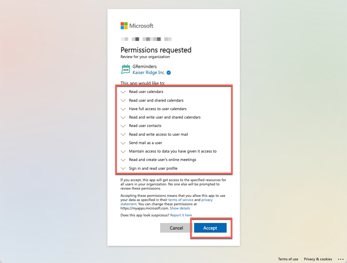 Allowing User Consent for Office 365 Connections - End to End Meeting ...