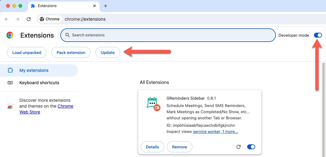 GReminders Sidebar - Chrome Extension